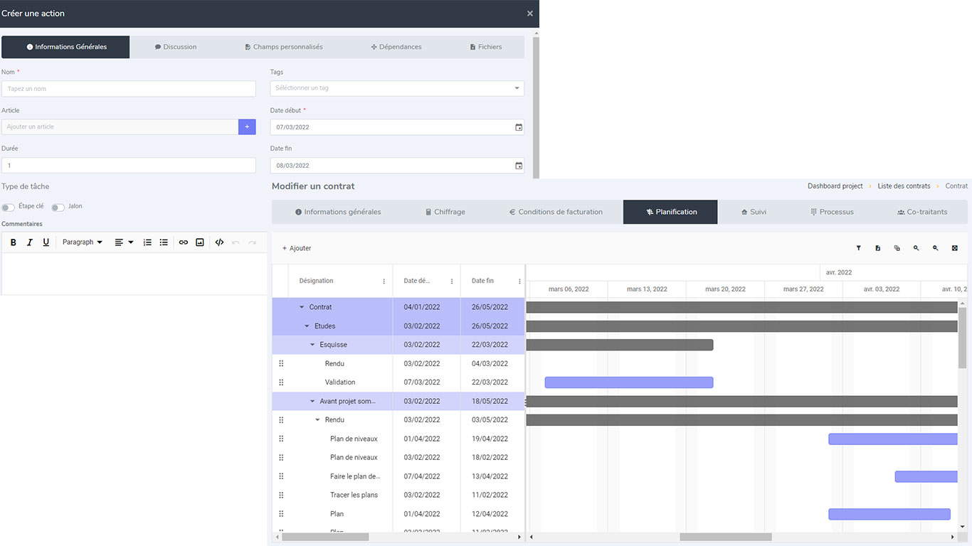 L'outil de planification agile et dédié | Fonctionnalités Wandeed